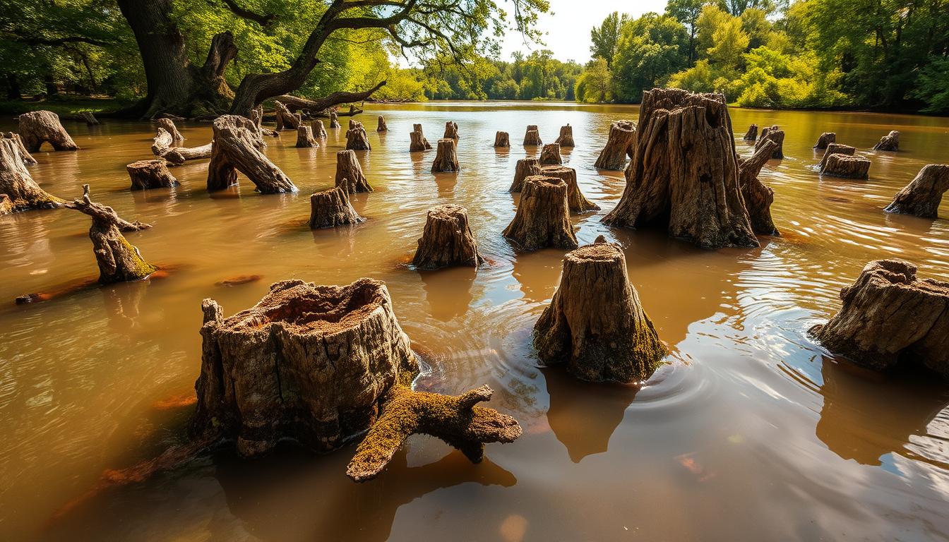 Submerged Stumps: Navigating Old Hickory Lake Safely
