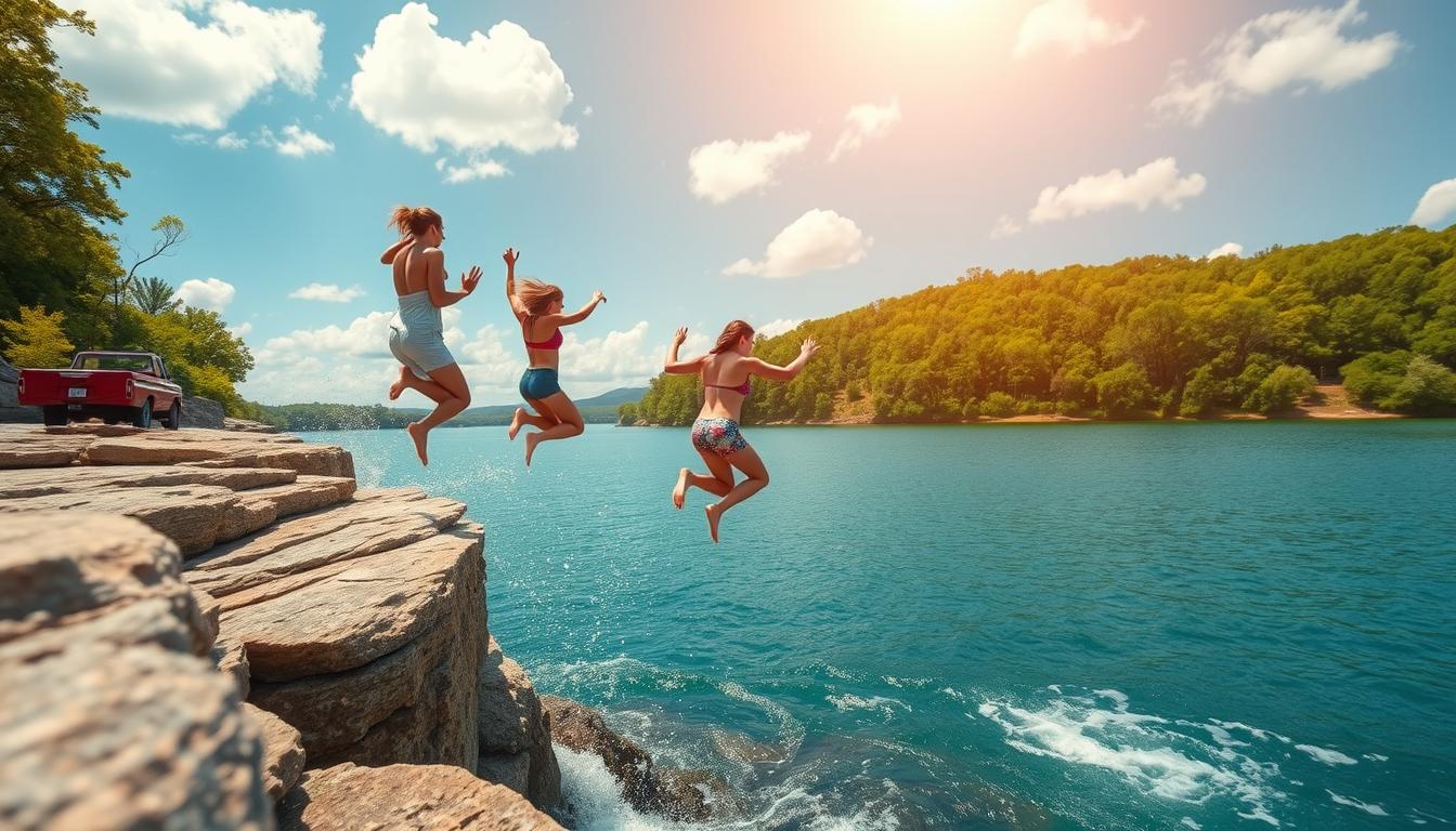 "Percy Priest Hole in the Wall Island": The Ultimate Cliff Jumping Spot