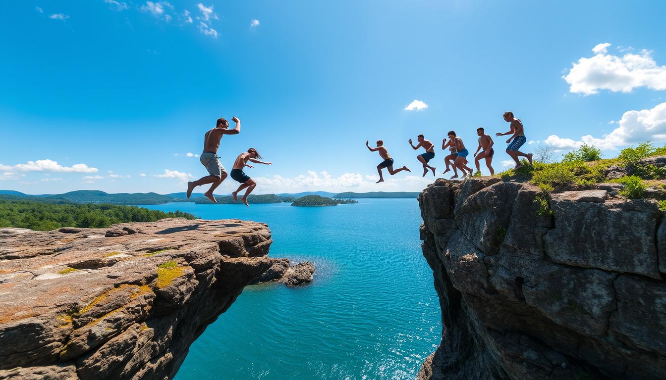 "Percy Priest Hole in the Wall Island": A Thrilling Cliff Jumping Spot
