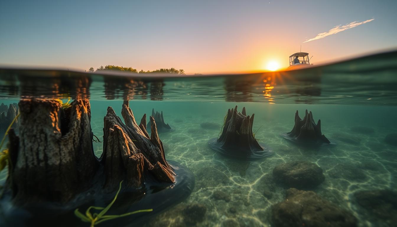 Percy Priest Lake's Underwater Stumps: Prop Damage Risk